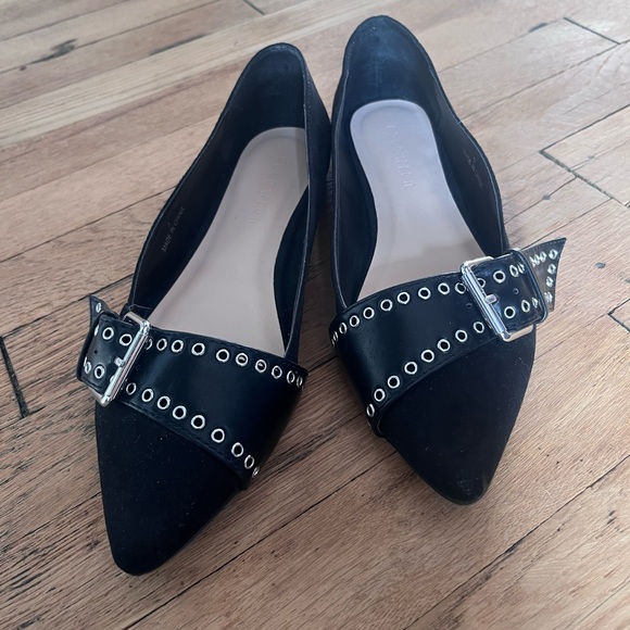 Coco Wren | Shoes | Coco Wren Pointed Toe Black Flats Size 5 | Poshmark